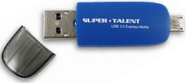 Super Talent USB 3.0 Express Motile Key for On The Go Devices ...
