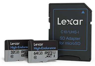 High-Endurance microSDHC and microSDXC UHS-I Memory Cards by Lexar ...