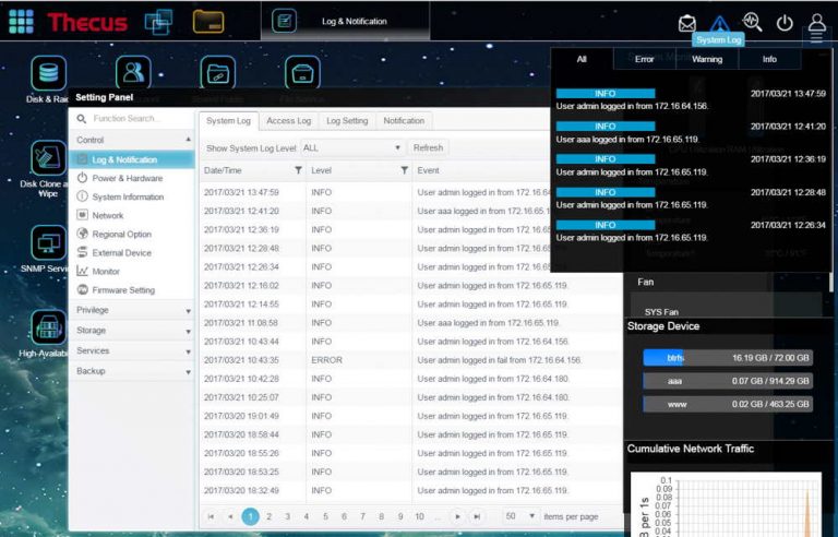 Update to ThecusOS 7.0 NAS OS - StorageNewsletter
