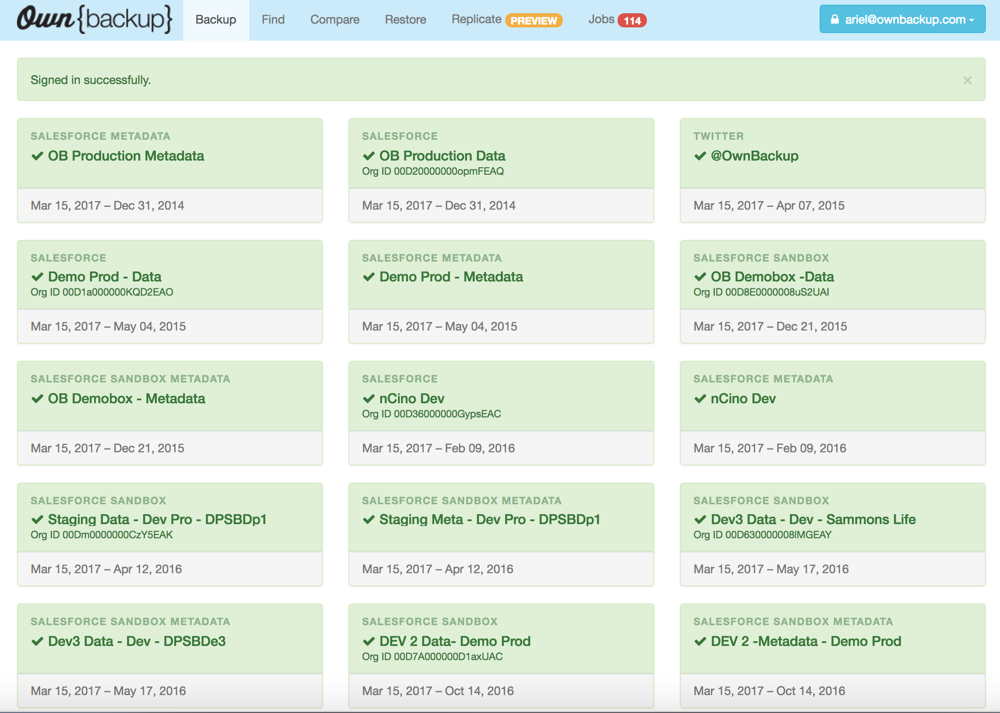 OwnBackup Unveils Winter '18 Release - StorageNewsletter