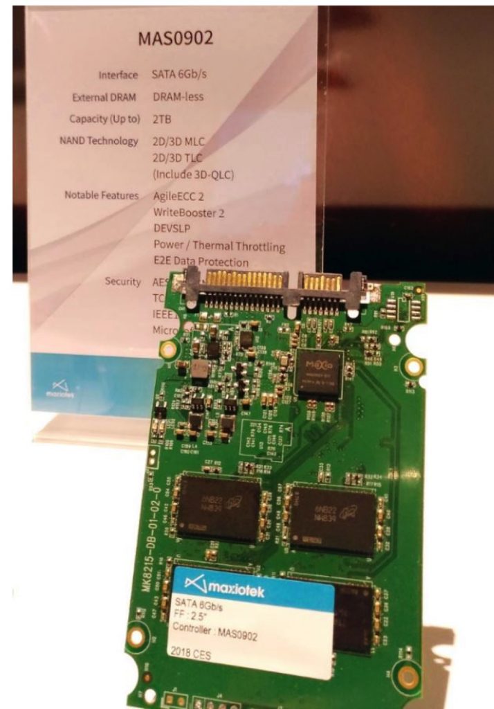 CES: Maxiotek DRAM-Less SSD Controller in Mass Production ...