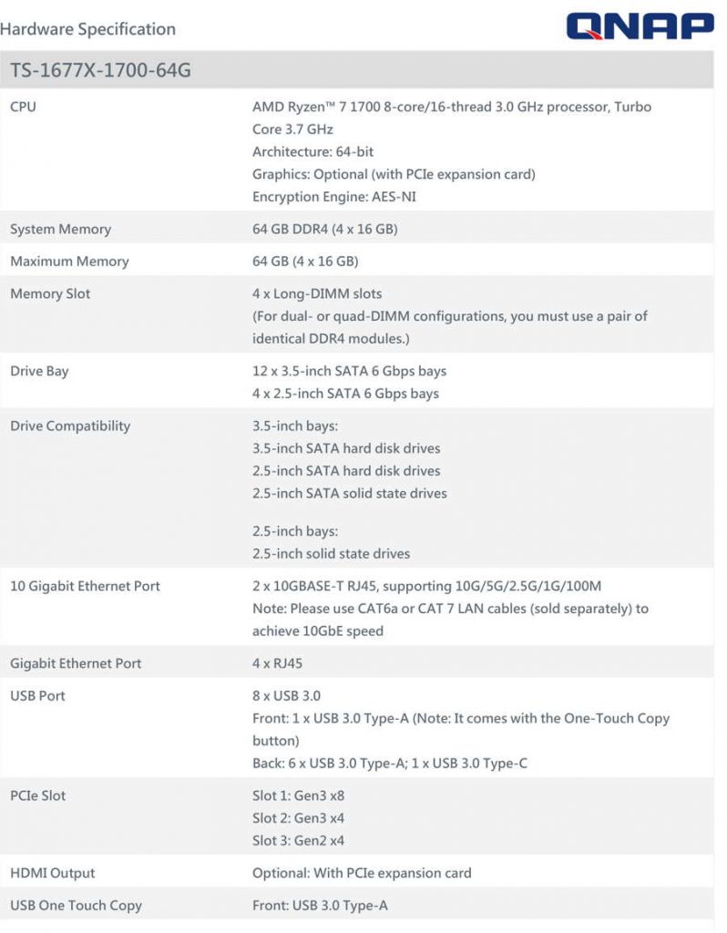 Qnap TS-1677X Ryzen 16-Bay Tower NAS - StorageNewsletter