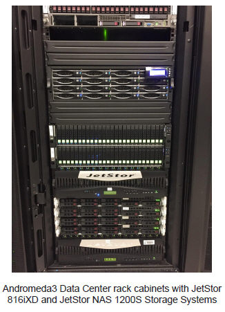 Andromeda3 Relies on JetStor Storage Solutions - StorageNewsletter