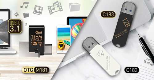 Team Group: Multiple USB Flash Drives With USB3.1 and Type-C OTG Dual Interface M181 and C182 ...