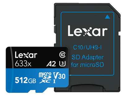 Lexar: 512GB 633x microSDXC UHS-I Card Meets Compatible Application ...