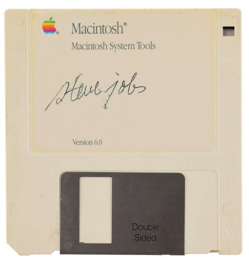 Floppy Disk Signed by Steve Jobs Currently Selling - StorageNewsletter Floppy Disk Signed by Steve Jobs Currently Selling - StorageNewsletter