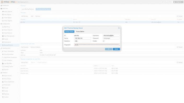 Proxmox Mail Gateway V63 Open Source Email Security Solution With Backup Server Integration