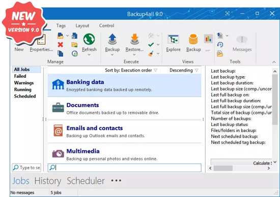 Backup4all V9 Software From SoftLand Software Matters - StorageNewsletter