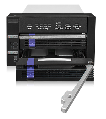 Icy Dock FatCage RAID MB901SPR-B Dual 2.5/3.5-Inch SATA HDD/SSD ...