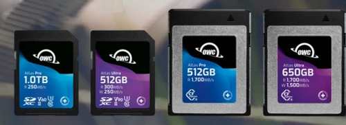 OWC Atlas Pro and Atlas Ultra Series Memory Cards and Atlas FXR Card ...