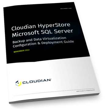 Availability of Cloudian HyperStore Object Storage Platform for Microsoft SQL Server 2022 ...