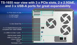 Qnap TS-1655 Tower NAS with 12x3.5-Inch HDDs and 4x2.5-Inch SSDs ...