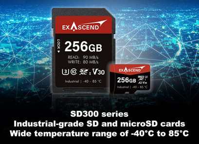 Exascend SD300 Industrial-Grade SD and MicroSD Cards Up to 256GB with ...