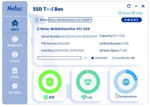 Netac SSD Tool Box Software for HDD Management and Monitoring - StorageNewsletter