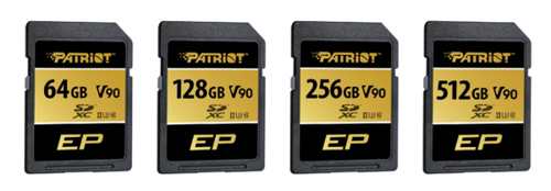 Patriot Memory V90 SDXC UHS-II U3 Class 10 Up to 512GB SD Card ...