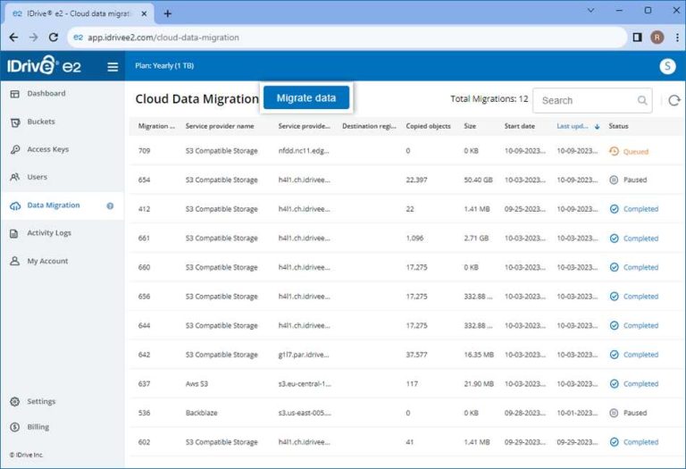IDrive e2 Free Object Storage Cloud Migration Tool - StorageNewsletter