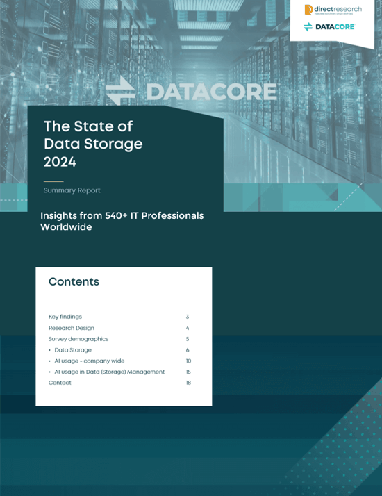 DataCore Unveils Key Insights from 2024 State of Storage Survey - StorageNewsletter