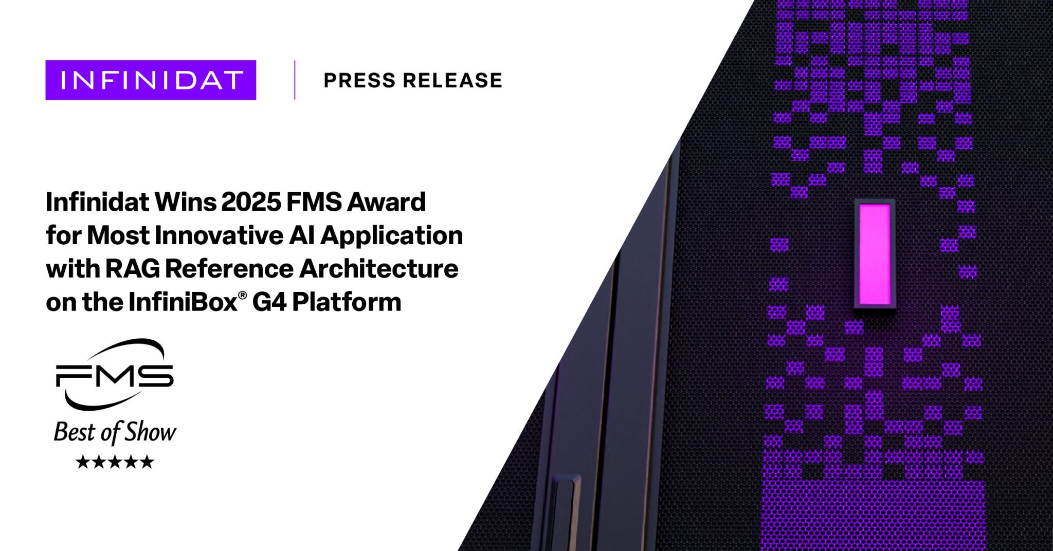 Infinidat Wins 2025 FMS Award for Most Innovative AI Application with ...