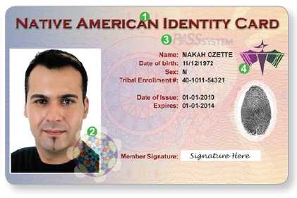 Native American Tribal Identification Card