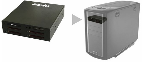 Addonics Device With Six CF or CFast Cards in 5.25-Inch Bay ...